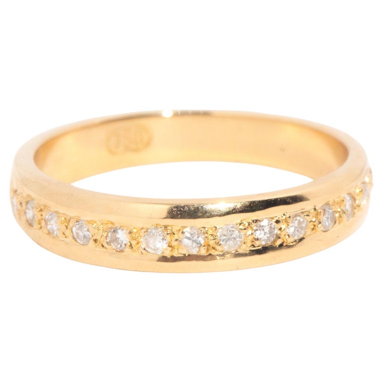 Contemporary 18 Carat Yellow Gold Grain Set Brilliant Diamond Eternity ...