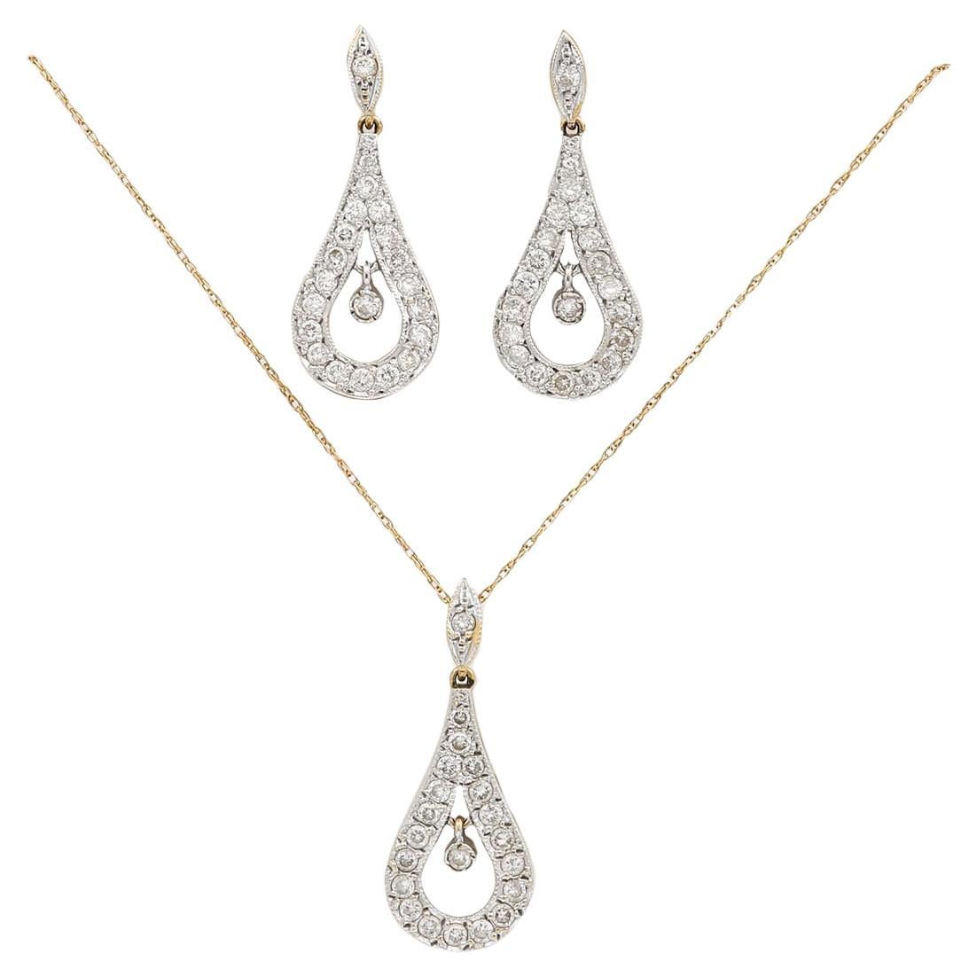 Contemporary 0.25ct Modern Brilliant Diamond Rub Over Pendant on White ...