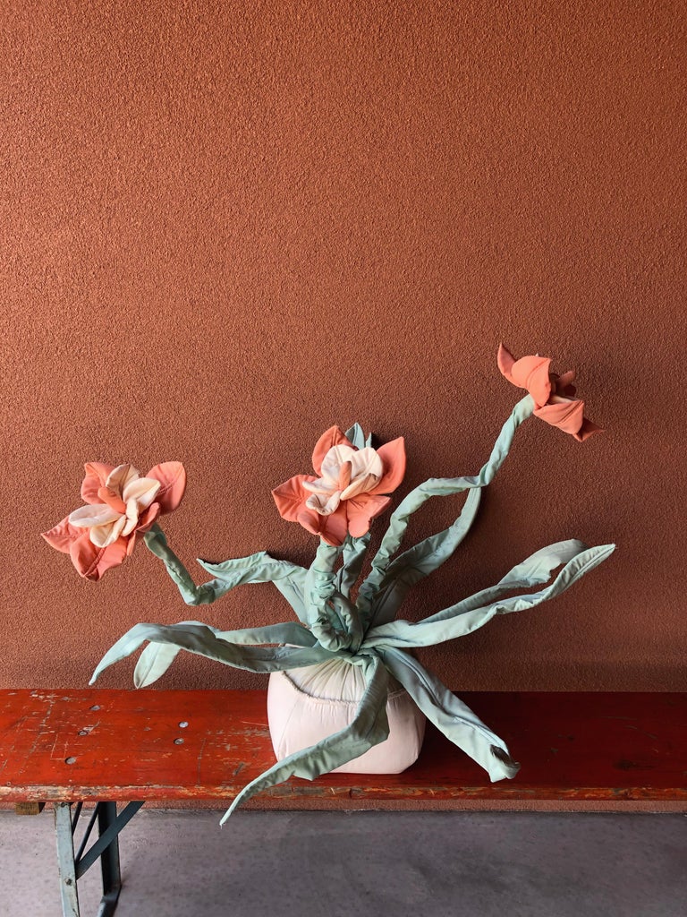 Contemporary 1980s Floral Fabric Sculpture For Sale at 1stDibs