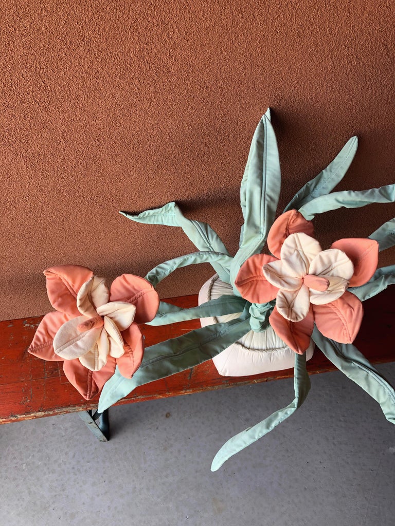 Contemporary 1980s Floral Fabric Sculpture For Sale at 1stDibs