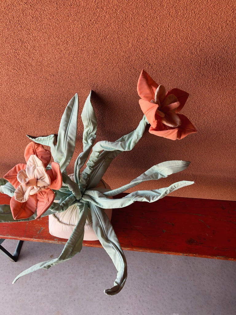 Contemporary 1980s Floral Fabric Sculpture For Sale at 1stDibs