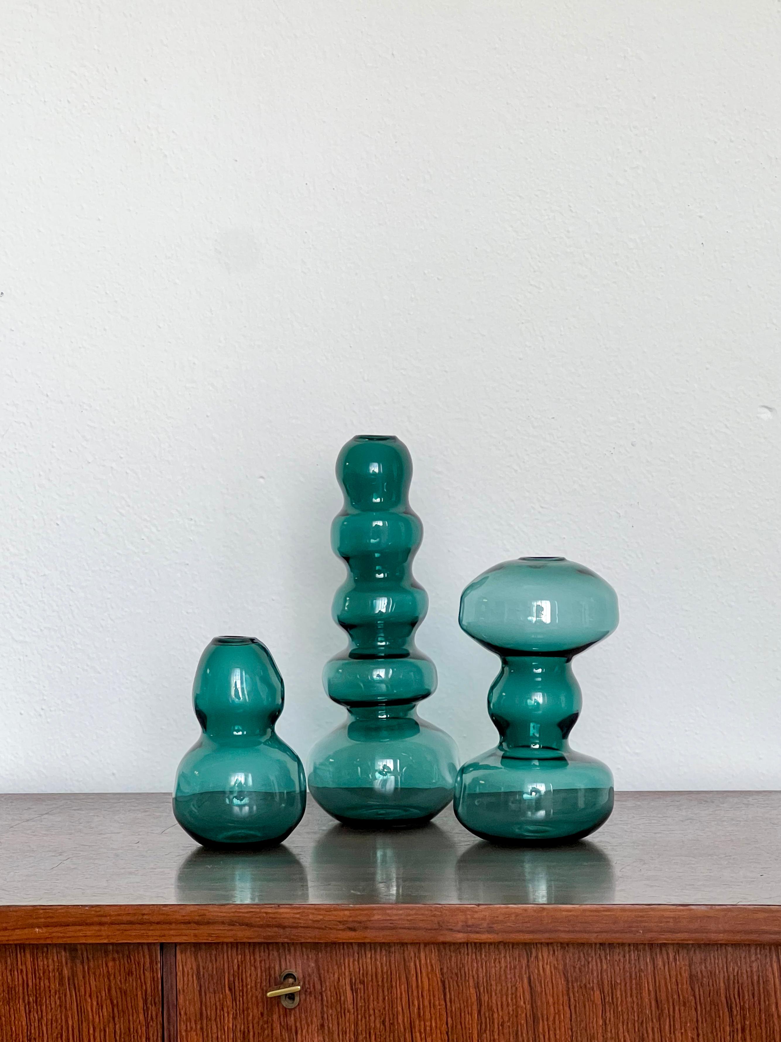 Contemporary 21st Century "Flow" One-Off Hand Blown Murano Glass Vases ...
