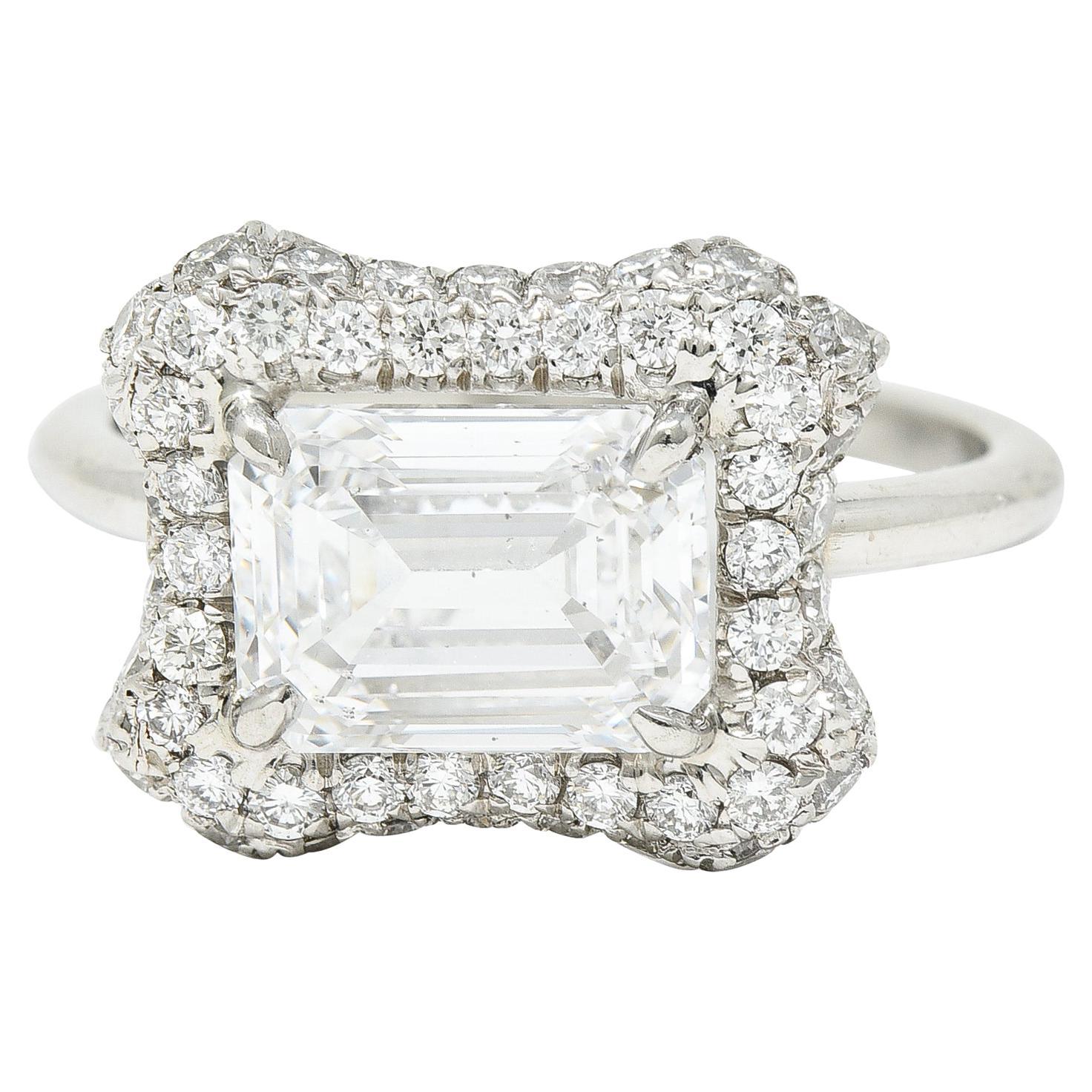.50 Carat Diamond Platinum Engagement Ring For Sale at 1stDibs | .50 ...