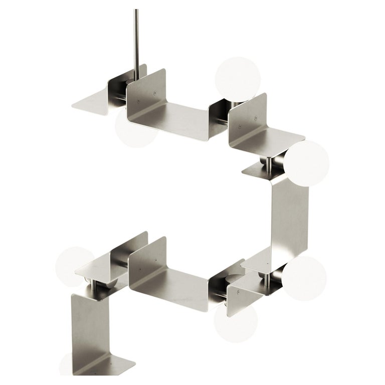 Contemporary 8 Element Lapel Chandelier by Astraeus Clarke Made in ...