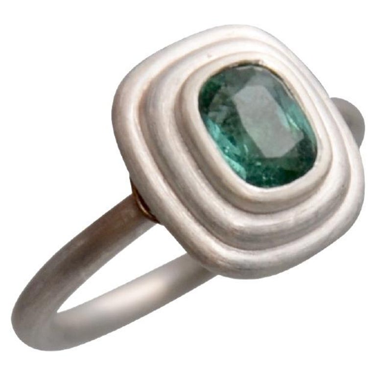 Contemporary 925 Sterling Silver Tourmaline Cocktail Ring For Sale at ...