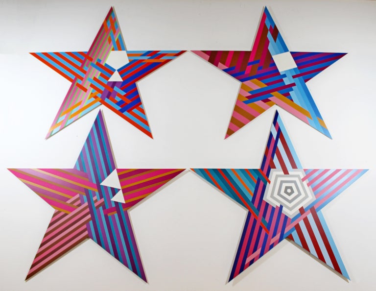 Contemporary Abstract Art Sculpture Five-Pointed Star Project Painted ...
