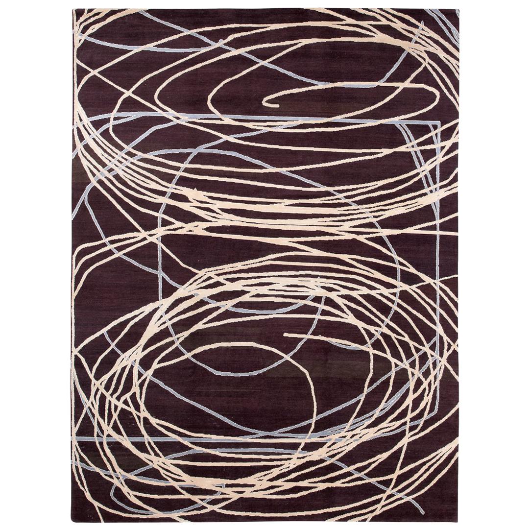Abstract Lines Rug For Sale at 1stdibs