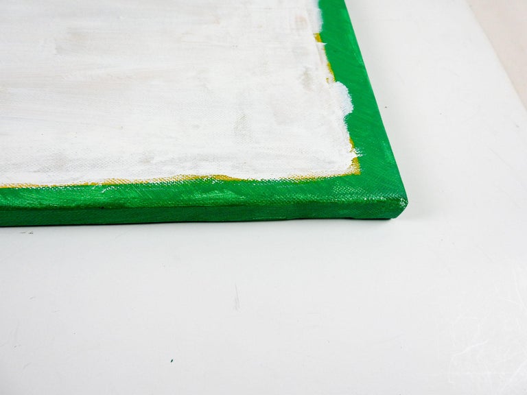 Contemporary Abstract Color Block Green Blue White Painting For Sale at ...