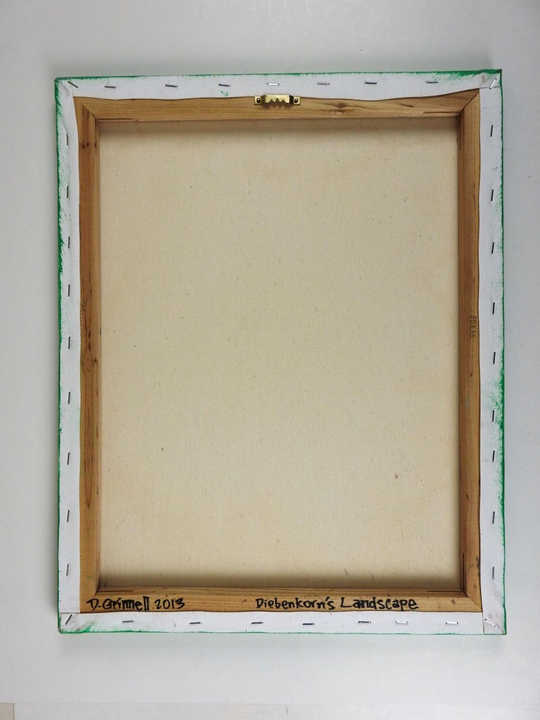 Contemporary Abstract Color Block Green Blue White Painting For Sale at ...