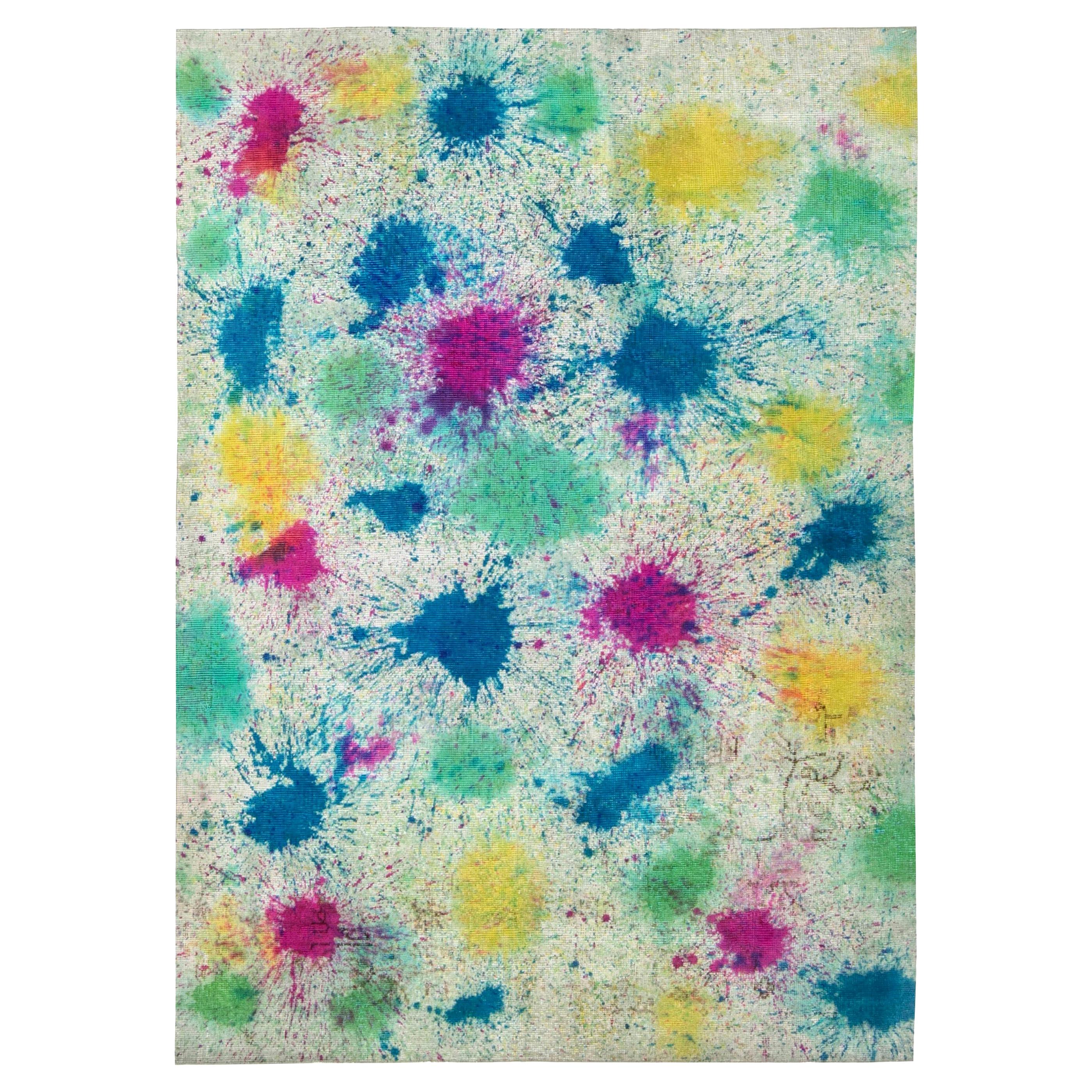 Contemporary Abstract Daliesque Handmde Wool Rug by Doris Leslie Blau ...