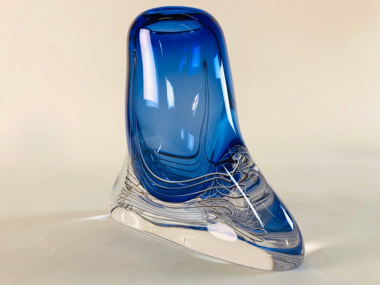 Contemporary Abstract Glass Vase For Sale at 1stDibs