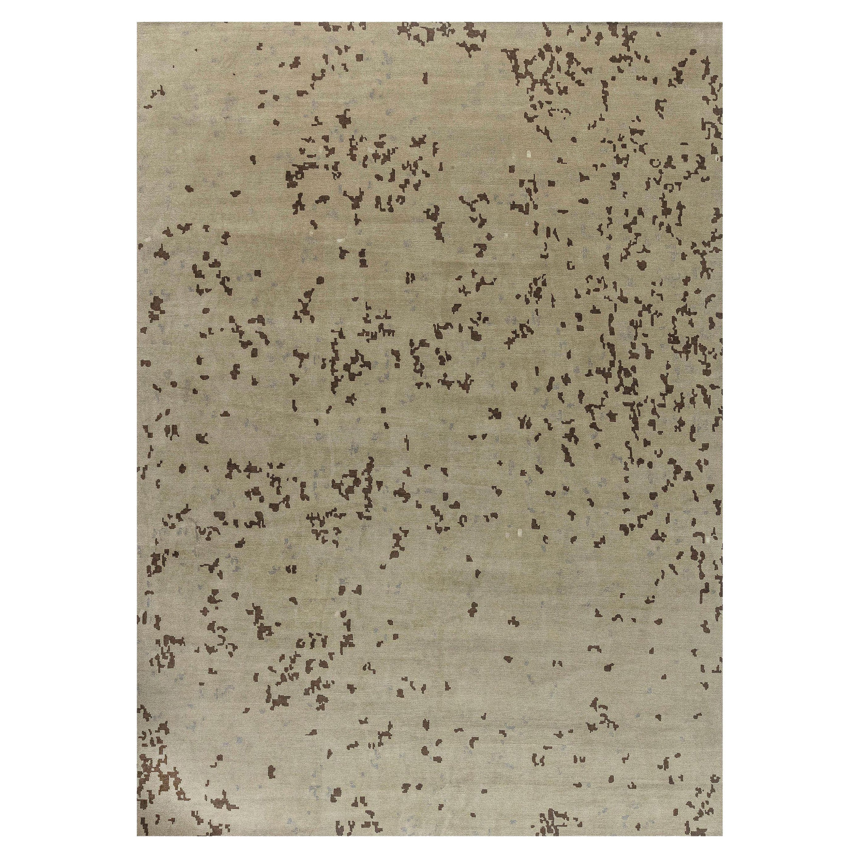 Contemporary Reservoir Silk and Wool Rug by Brett Beldock for Doris ...