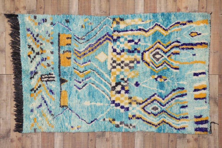 Contemporary Abstract Moroccan Rug with Post-Modern Memphis-Bauhaus ...