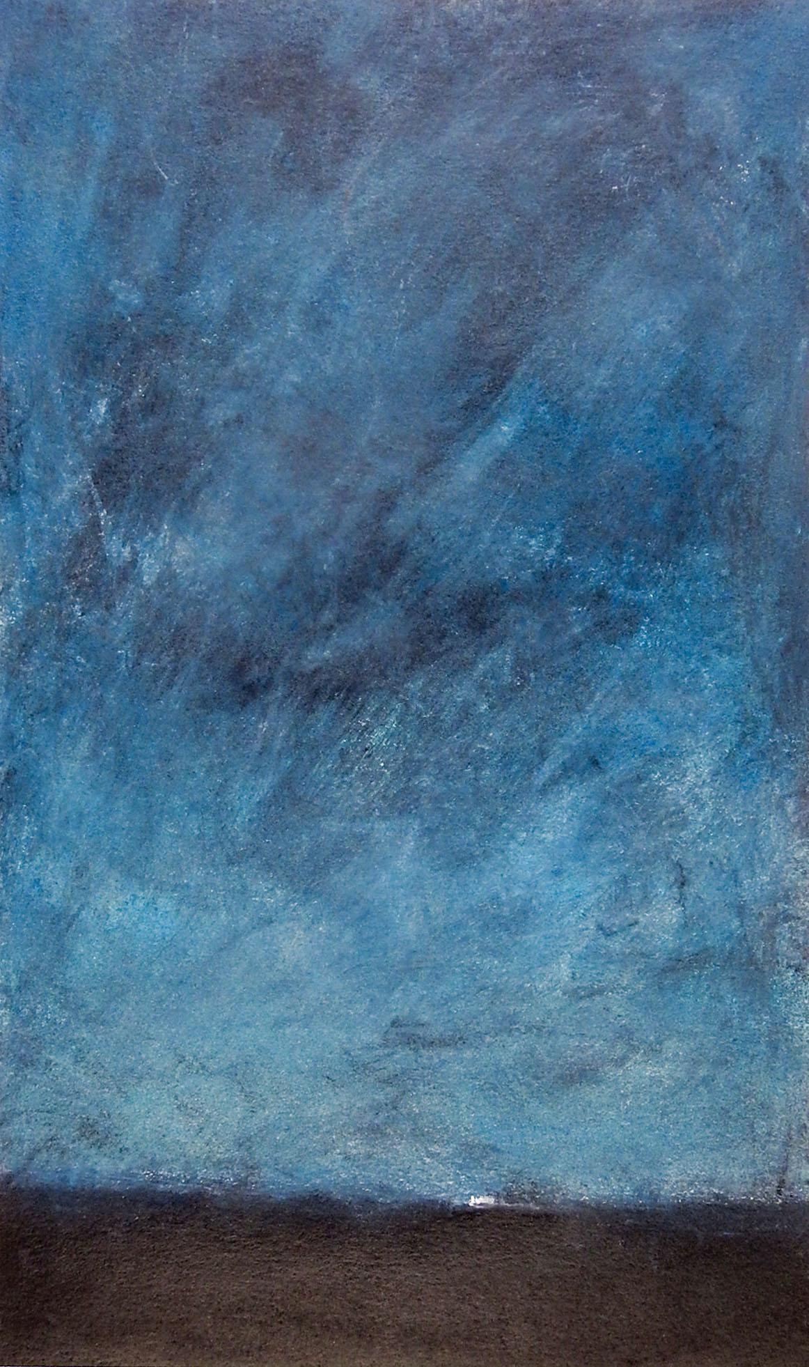 Contemporary Abstract Night Sky Horizon Monoprint For Sale at 1stDibs