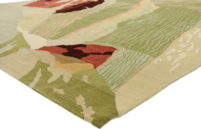 Contemporary Abstract Odegard Rug Inspired by William Morris at 1stDibs