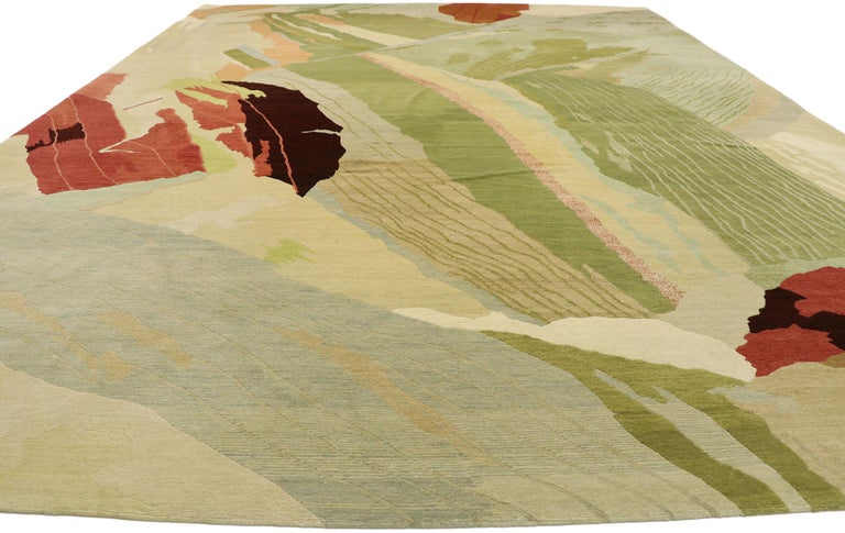 Contemporary Abstract Odegard Rug Inspired by William Morris at 1stDibs