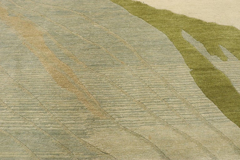 Contemporary Abstract Odegard Rug Inspired by William Morris at 1stDibs