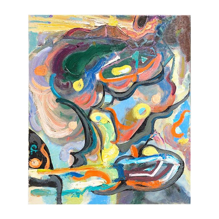 Contemporary Abstract Oil on Canvas Russian Painting Signed at 1stDibs