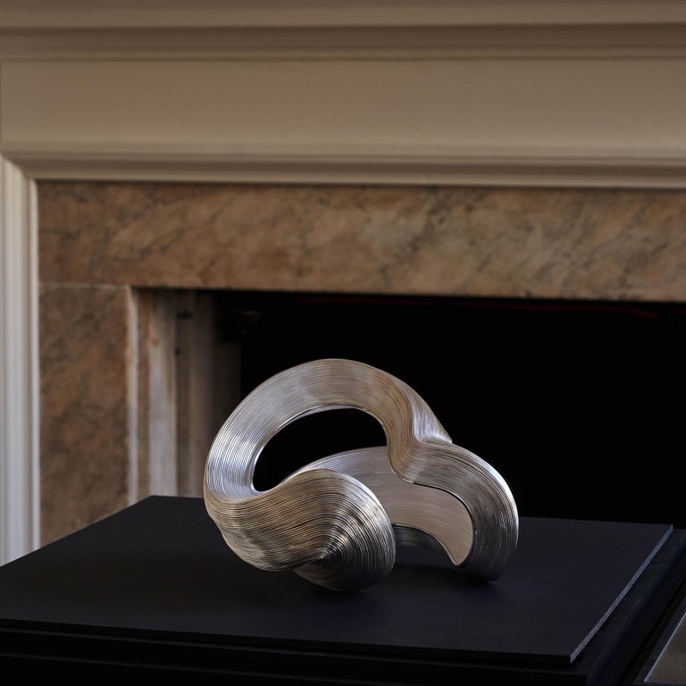 Contemporary Abstract Silver Sculpture by Nan Nan Liu For Sale at 1stDibs
