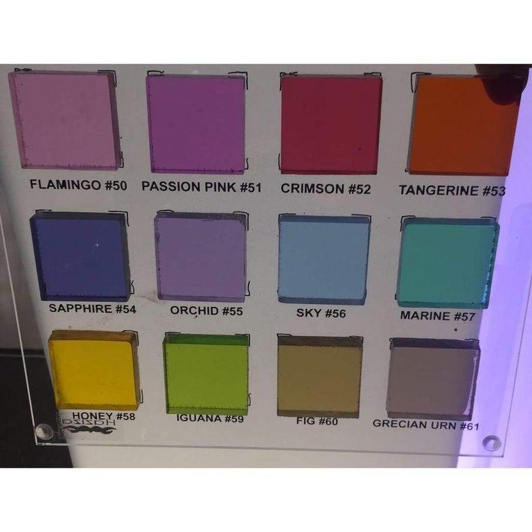 Contemporary Acrylic Sinuous Abstract Sculpture with Scroll Design in ...