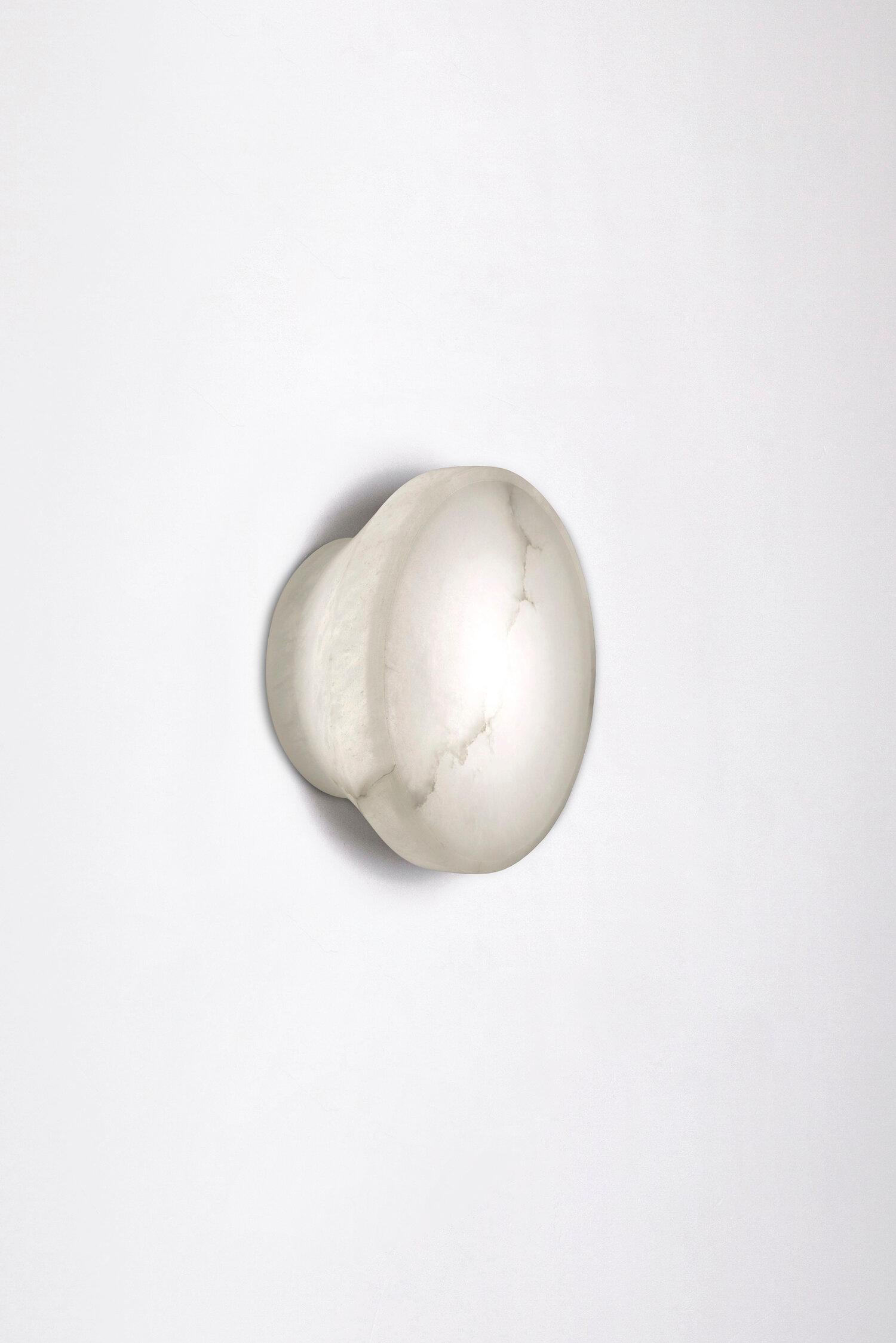 Contemporary Alabaster Wall Sconce, Selene 18 by Garnier&Linker For ...