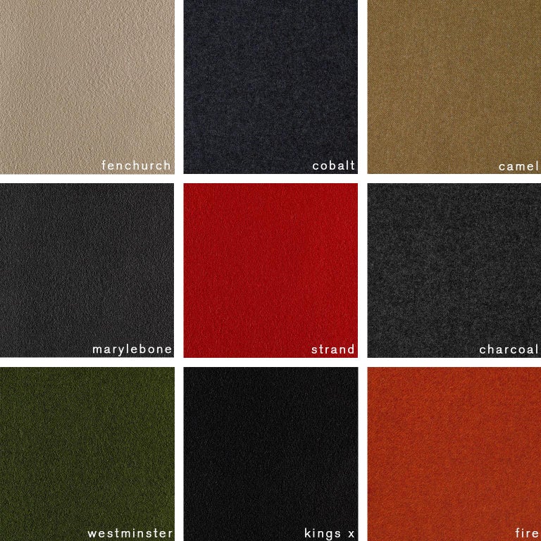 Contemporary Alae Wing Chair in Charcoal Wool with Copper Nails and ...