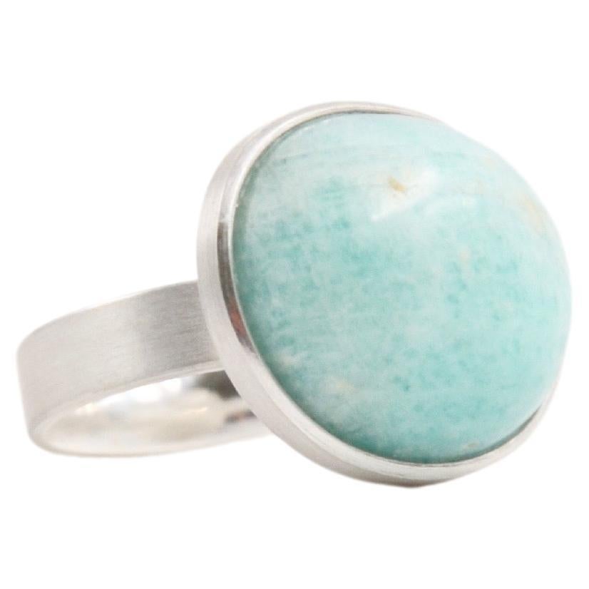 Victor Velyan Amazonite Diamond Gold Ring at 1stDibs
