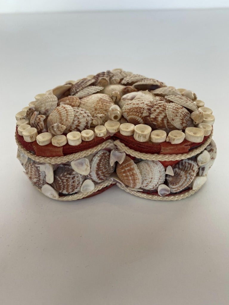 Contemporary American Modern Heart Shaped Seashell Jewelry Box For Sale ...