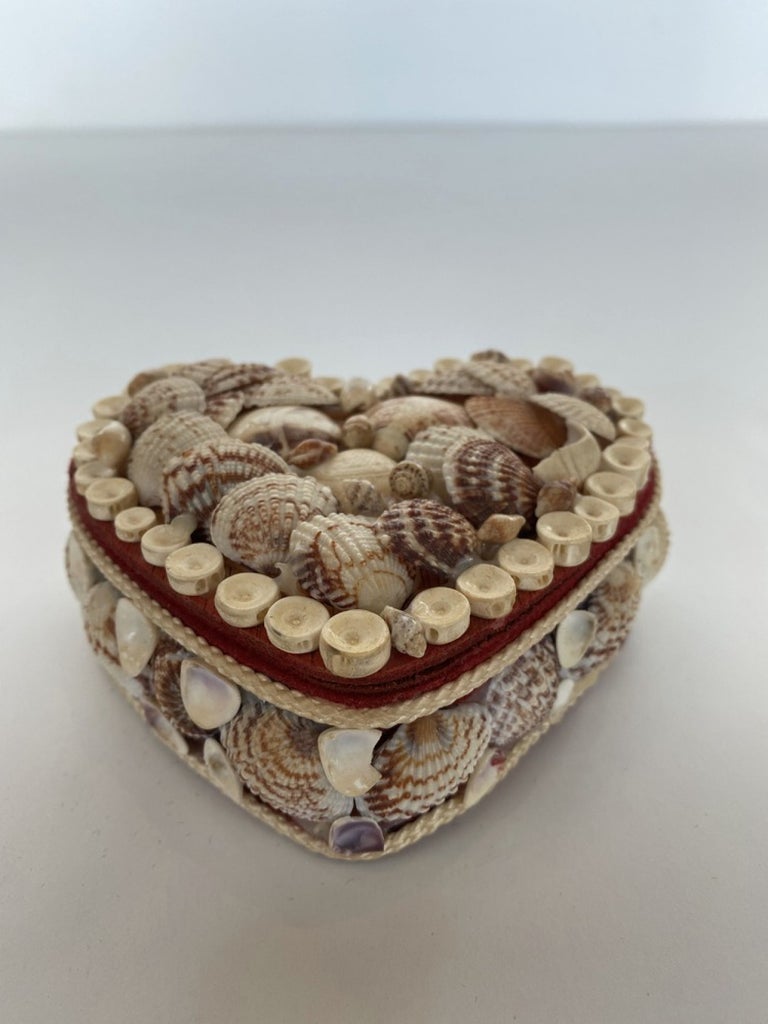 Contemporary American Modern Heart Shaped Seashell Jewelry Box For Sale ...