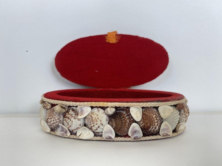 Contemporary American Modern Oval Seashell Jewelry Box For Sale at 1stDibs