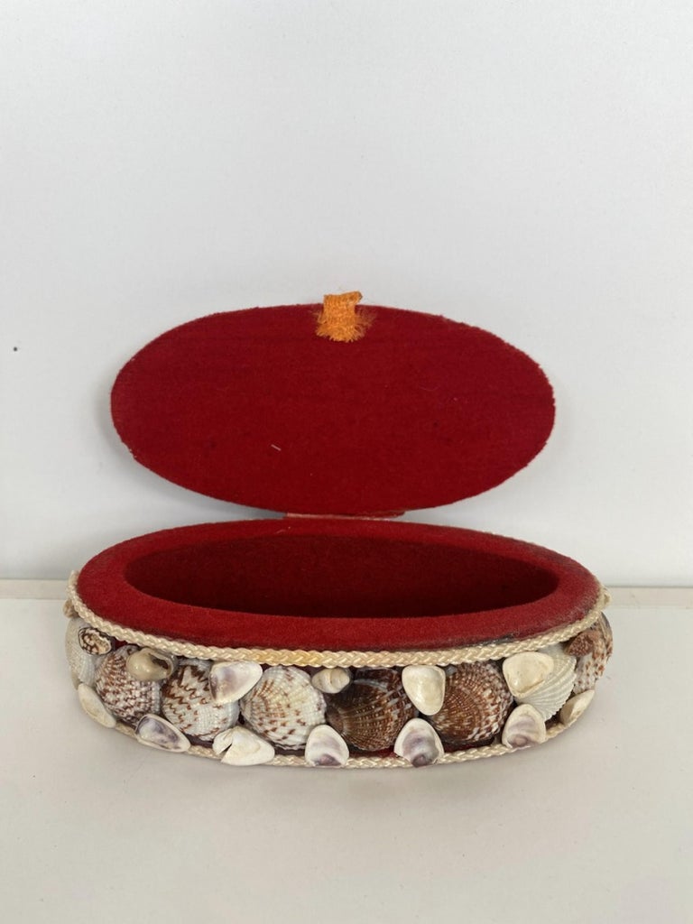 Contemporary American Modern Oval Seashell Jewelry Box For Sale at 1stDibs