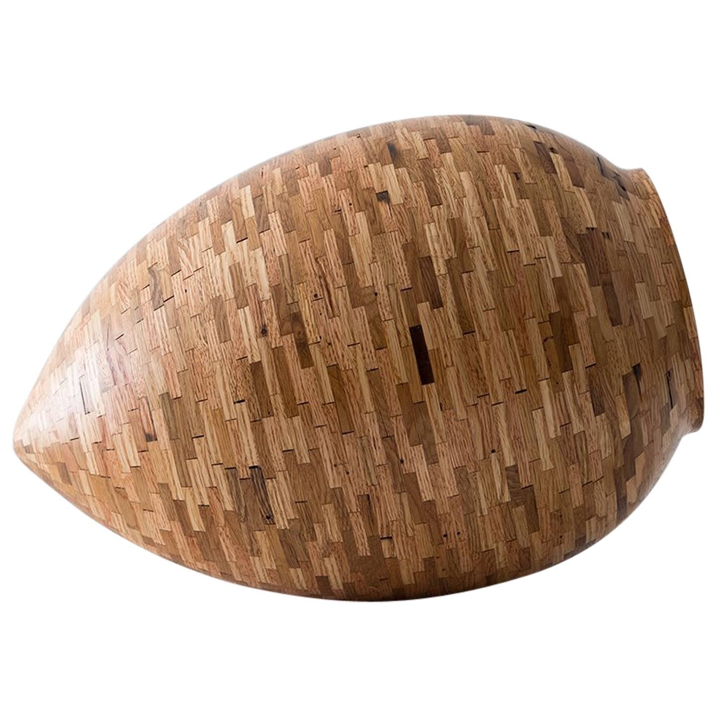 Contemporary STACKED Large Oak Vase by Richard Haining, Available Now ...