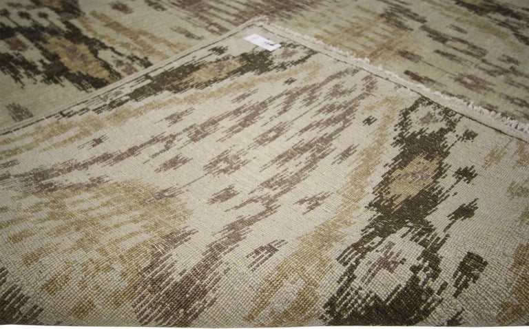 New Contemporary Ikat Area Rug with Modern Transitional Style For Sale ...