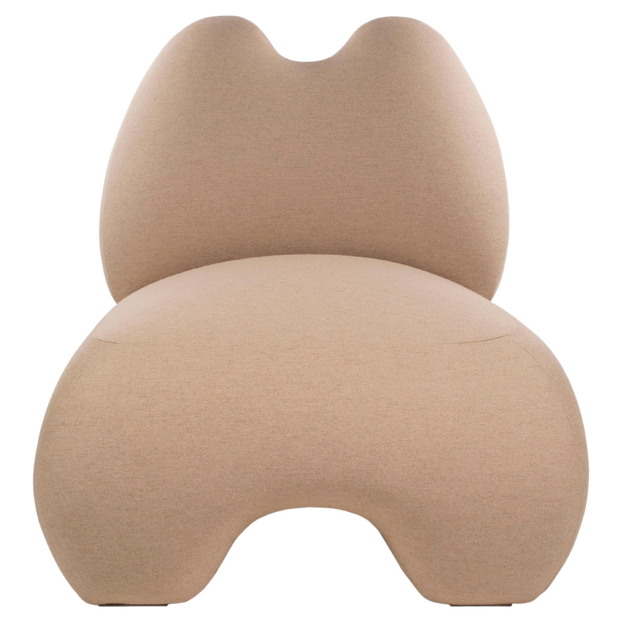 Contemporary Zebrano Wood Armchair by Soft Baroque at 1stDibs