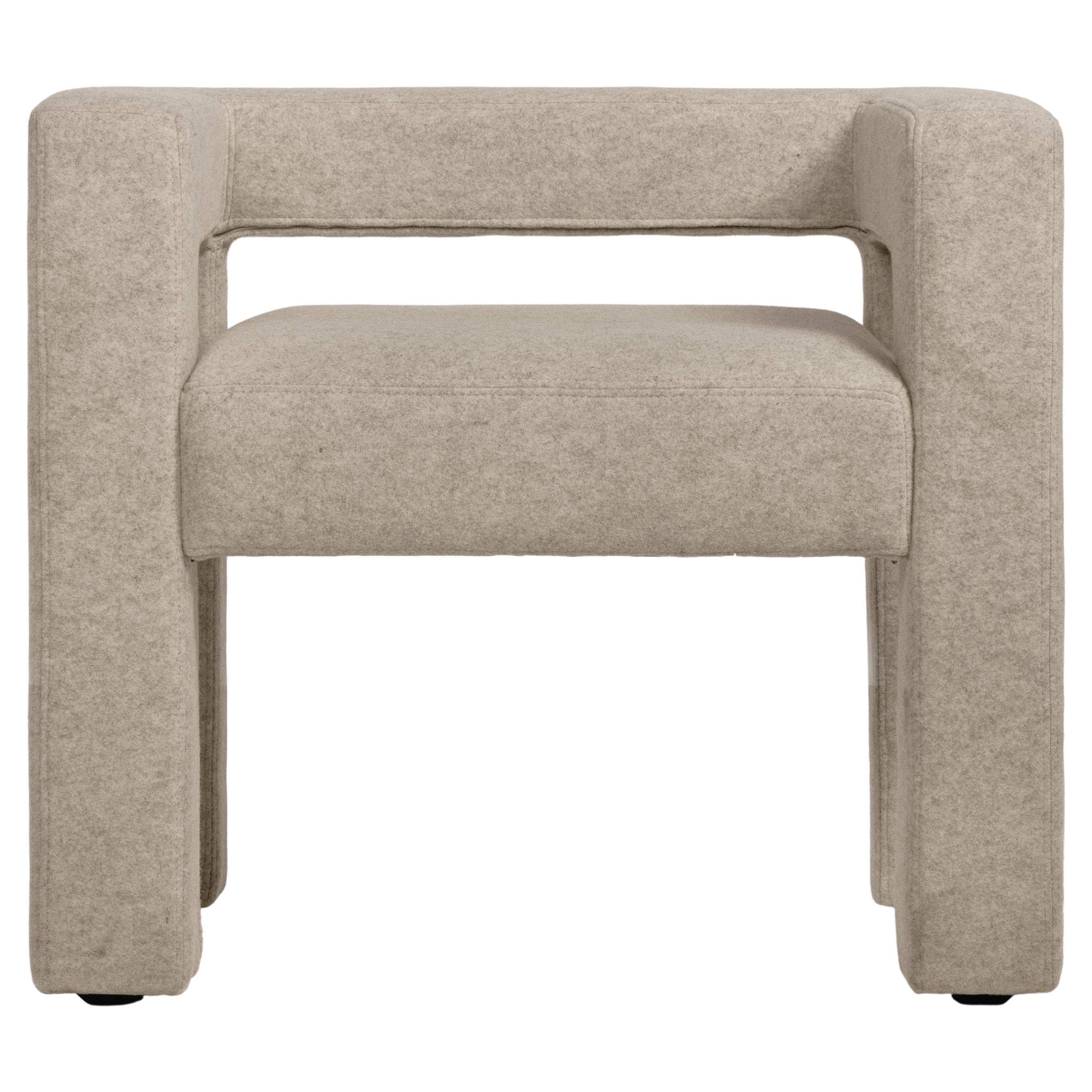 Contemporary and curvy soft fabric PAMPUKH Beige Bench by Faina - more ...