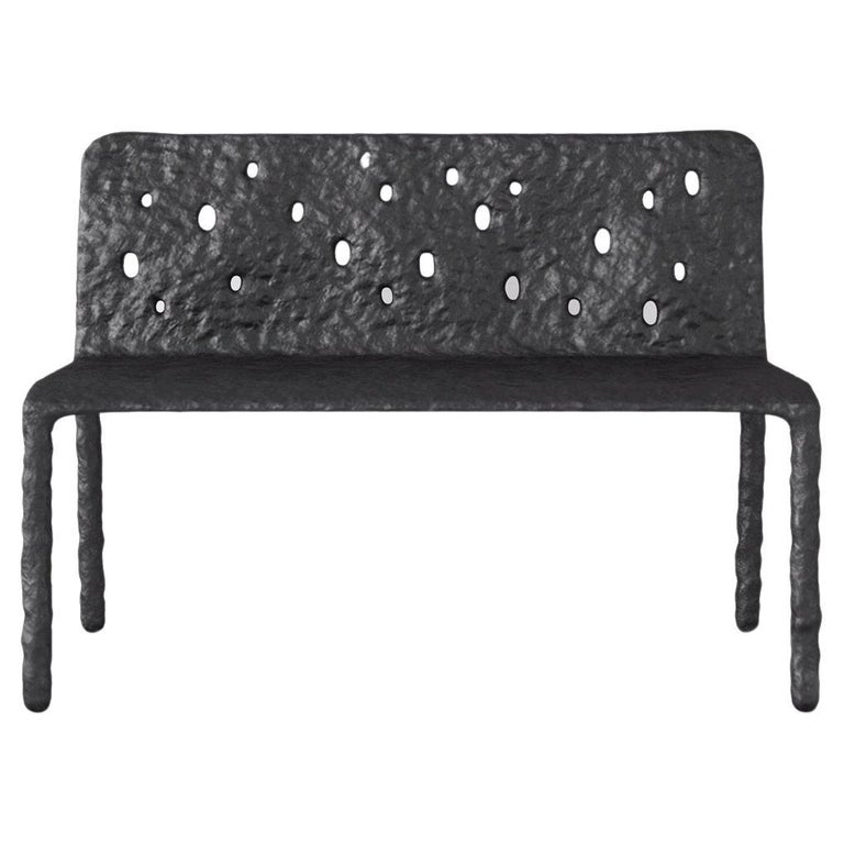 Contemporary and Earthy Outdoor or Indoor Bench in Black by Faina For ...