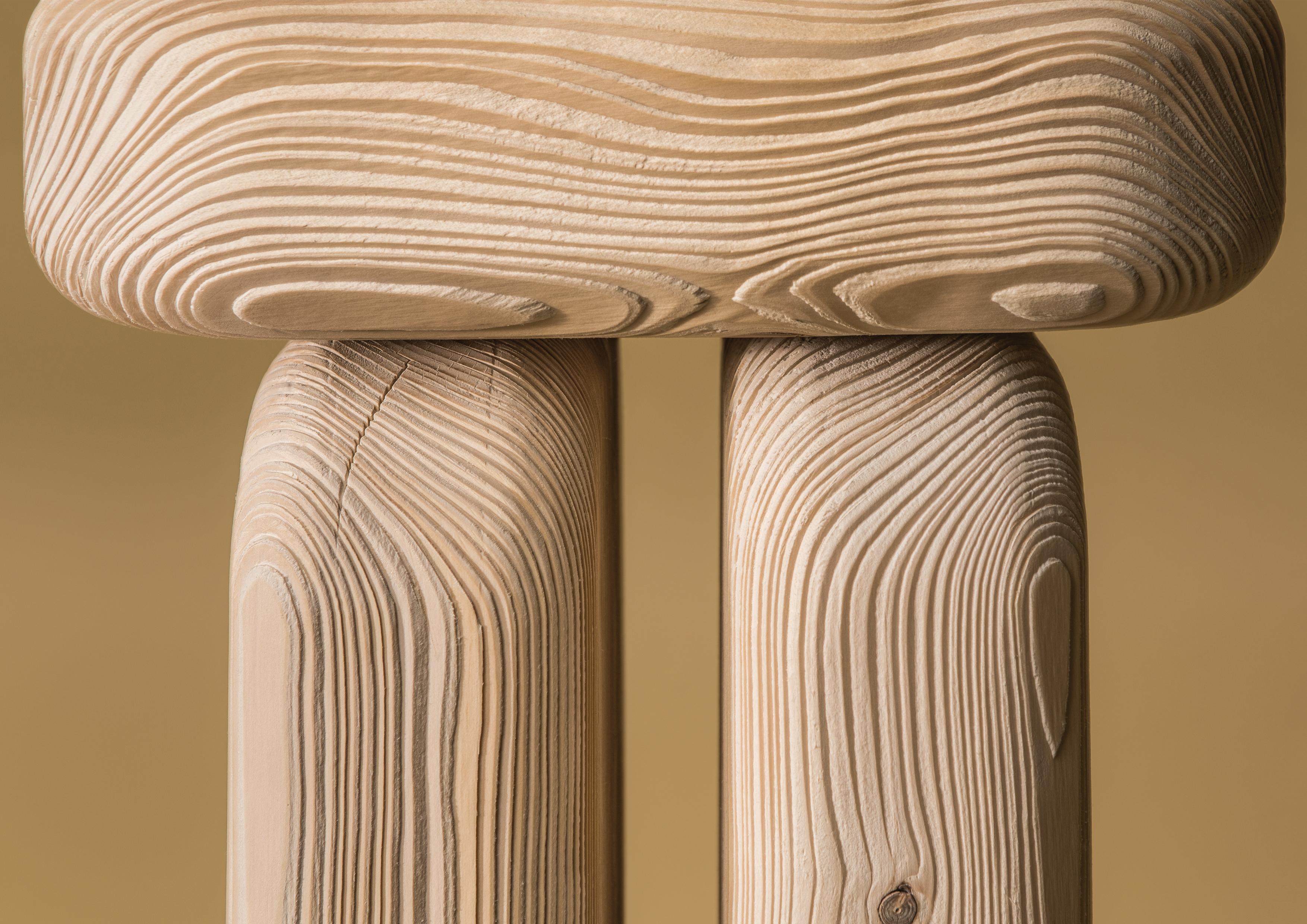 Contemporary and Tangible Spruce Wooden Stool by Lisa Ertel at 1stDibs ...