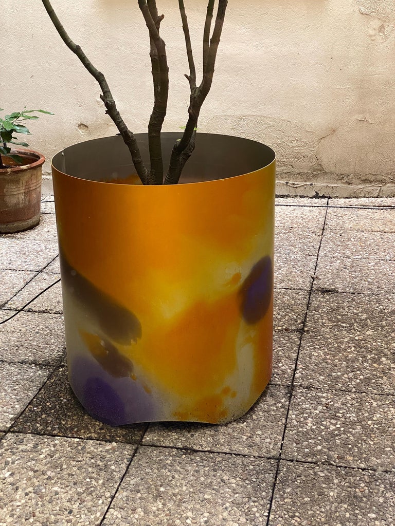 Contemporary Anodised Aluminium Planter / Vessel Multi-Coloured For ...