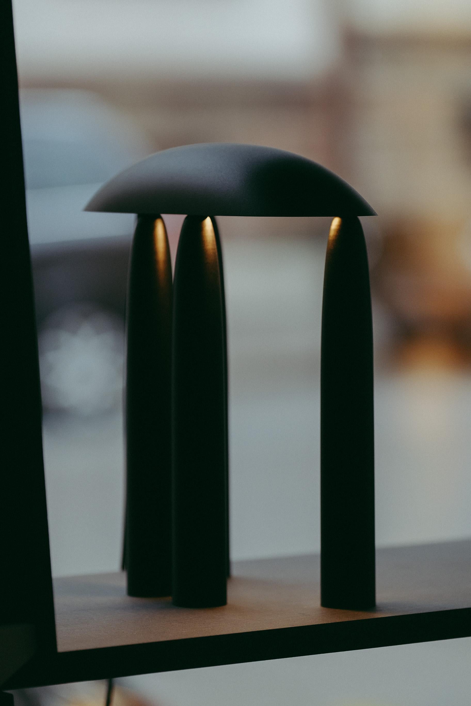 Contemporary Anodised Aluminum Table Lamp - Oblago by Raphael Kadid For ...