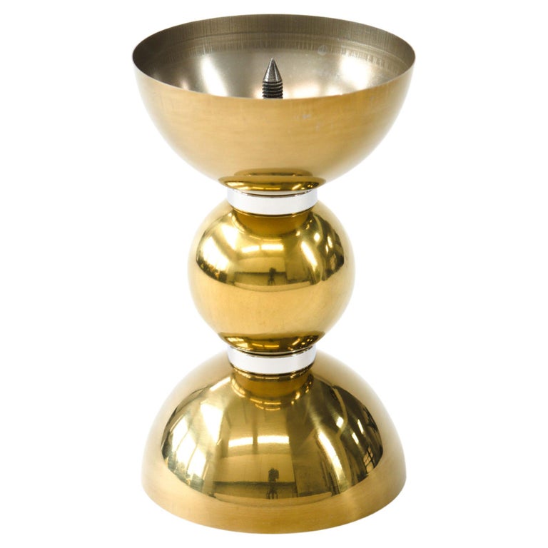 Contemporary Apollo Candlestick in Polished Stainless Steel For Sale at ...