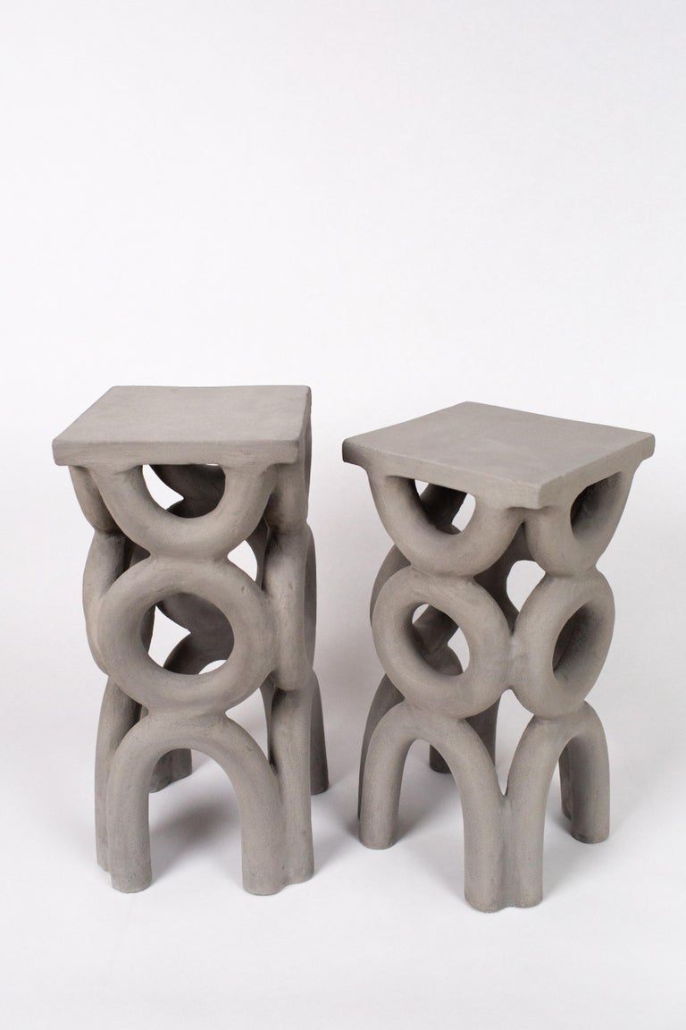 Contemporary Arch Stool in Fired Ceramic For Sale at 1stDibs