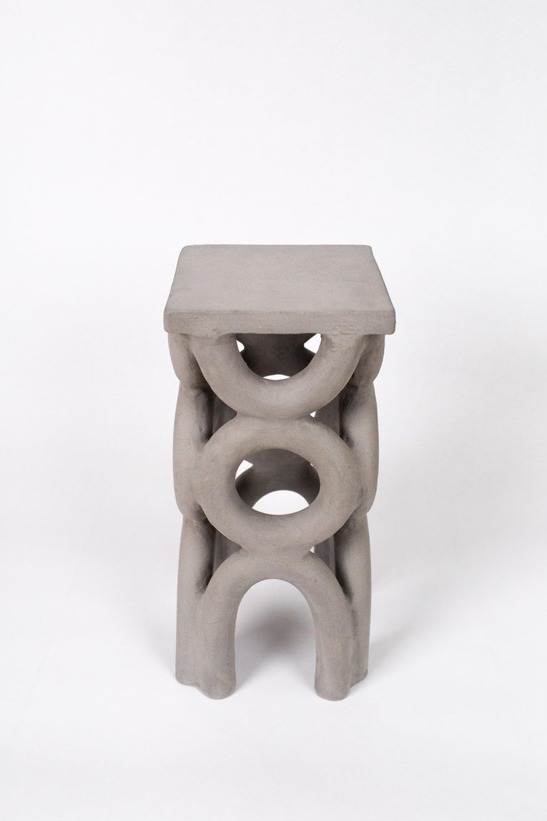 Contemporary Arch Stool in Fired Ceramic For Sale at 1stDibs