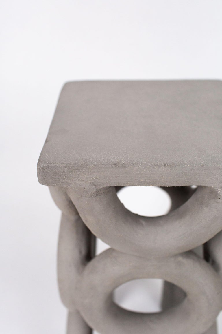 Contemporary Arch Stool in Fired Ceramic For Sale at 1stDibs