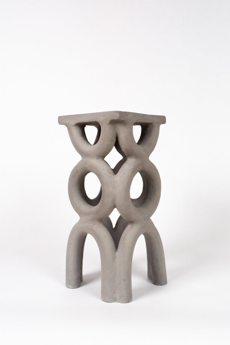 Contemporary Arch Stool in Fired Ceramic For Sale at 1stDibs