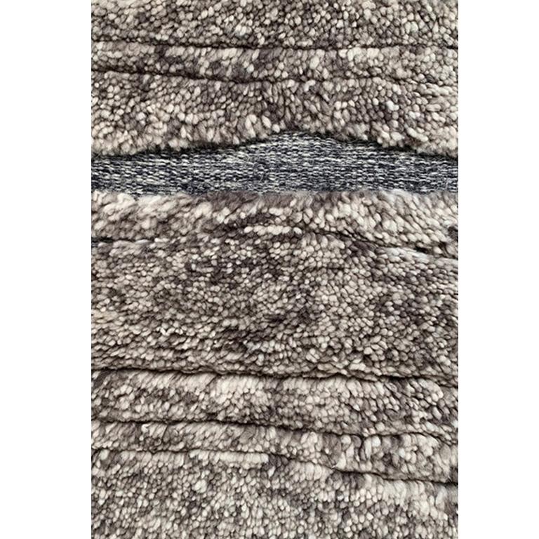 Contemporary Area Rug in Natural Brown, Handwoven, Wool, "Landscape ...