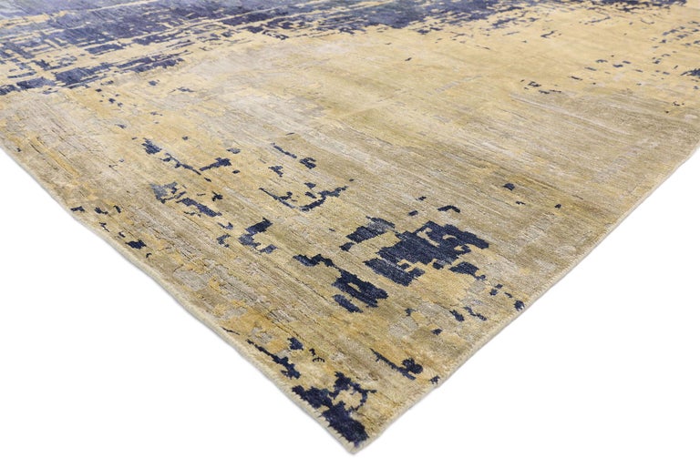 New Contemporary Area Rug with Abstract Expressionist and Grunge Art ...