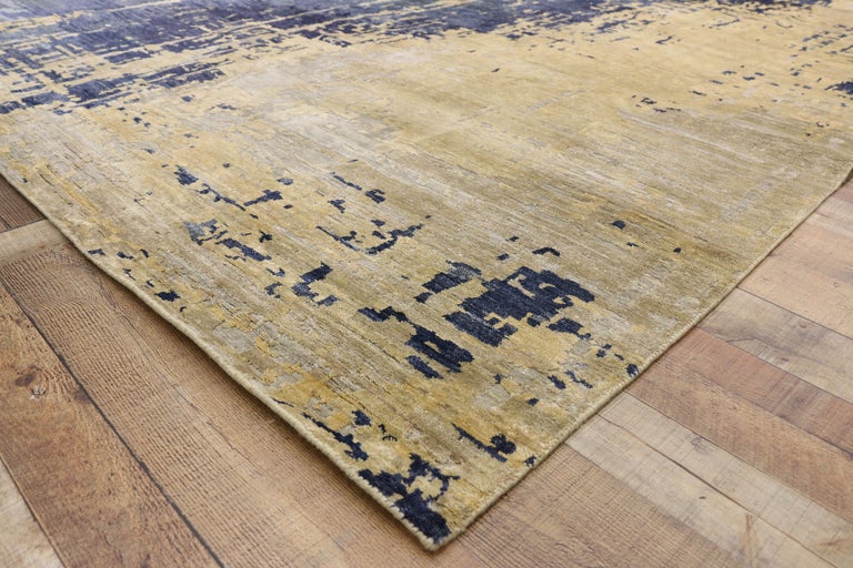 New Contemporary Area Rug with Abstract Expressionist and Grunge Art ...