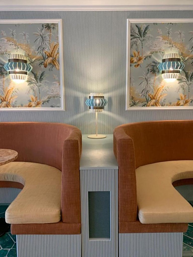 Contemporary Art Deco Inspired Comb Wall Sconce Ivory and Polished ...