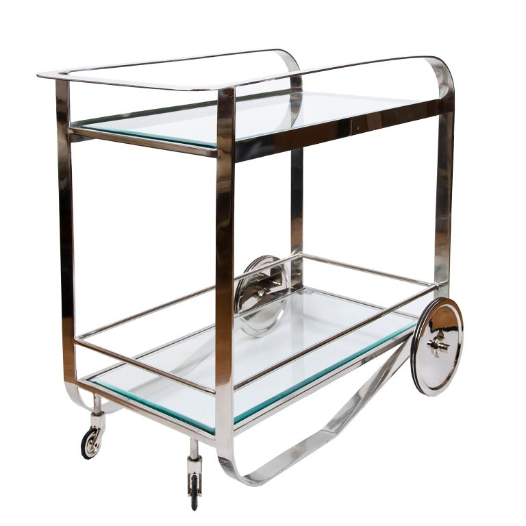 Contemporary Art Deco Style Bar Cart at 1stDibs
