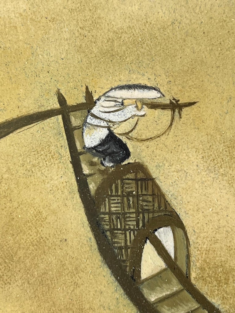 Contemporary Asian Lacquer on Panel Japanese Style Landscape For Sale ...